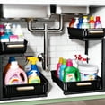 2-Pack Under Sink Organizer with Pull-Out Drawers Multi-Purpose Storage ...