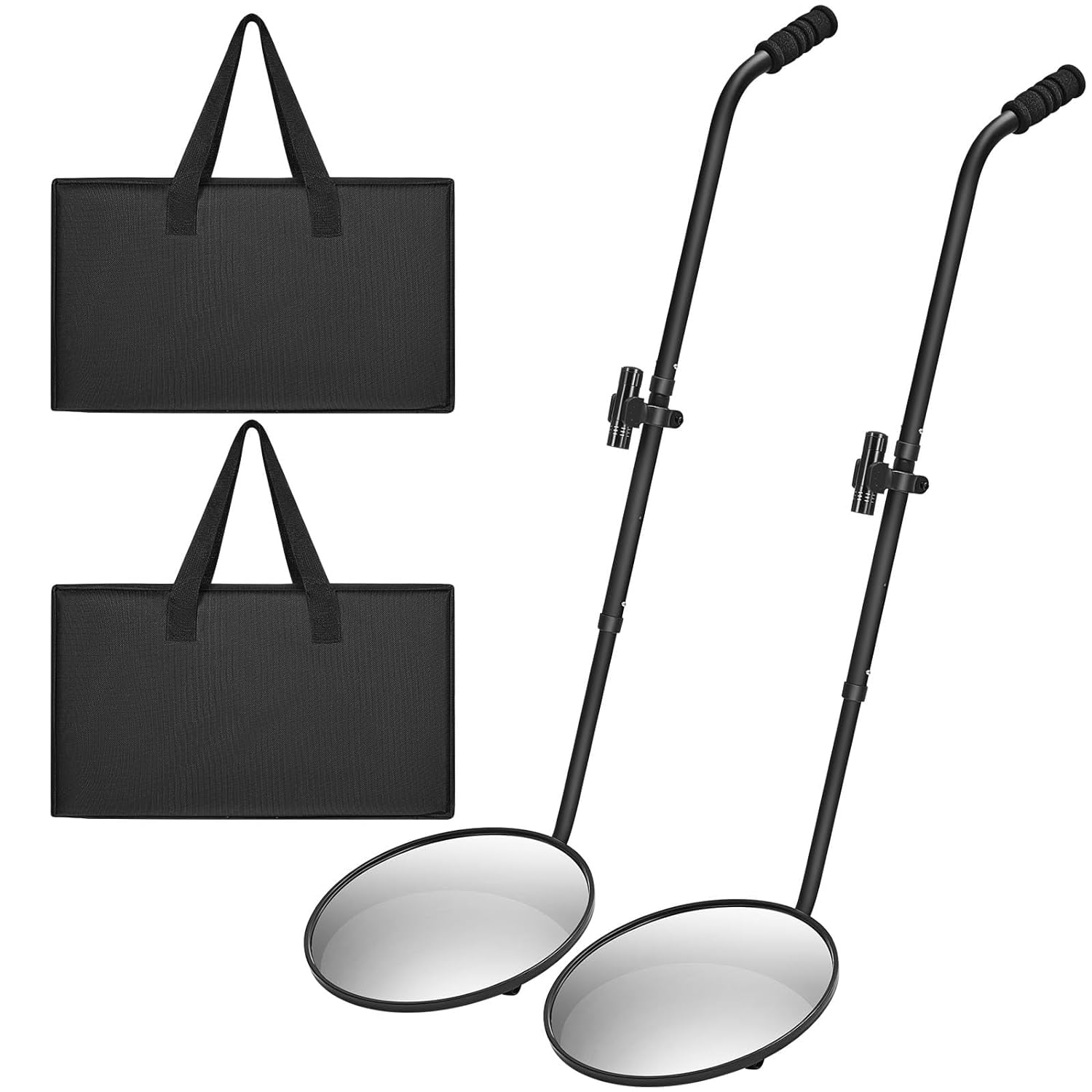 2 Pack Under Vehicle Inspection Mirror with Light and Telescoping ...