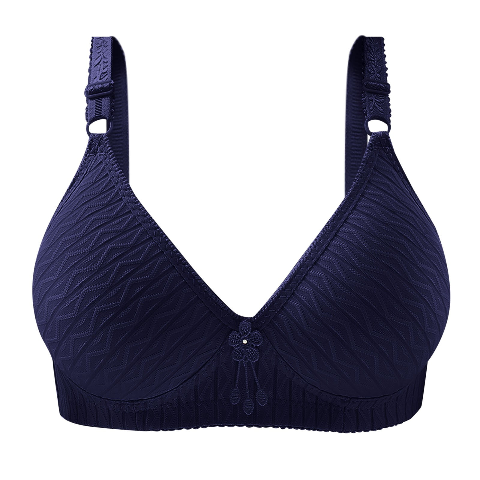 2 Pack Underwire Bras for Women Lace Wireless Enhancement Plunge ...