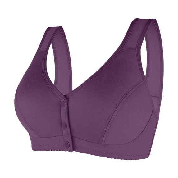 2 Pack Underwire Bras for Women Smooth Front Closure Mature Support ...