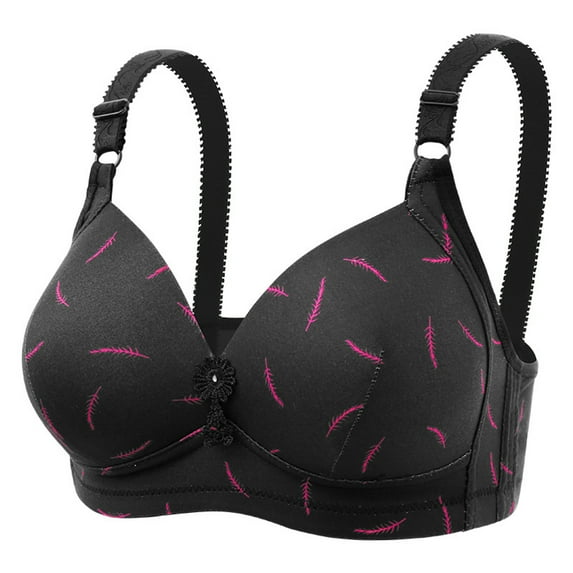 2 Pack Underwire Bras for Women Thin Bralettes Side Support Wireless ...