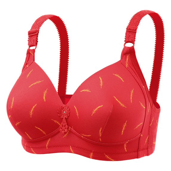 2 Pack Underwire Bras for Women Thin Bralettes Side Support Wireless ...