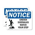 (2 Pack) Uneven Sidewalks Watch Your Step Sign - Walmart.com