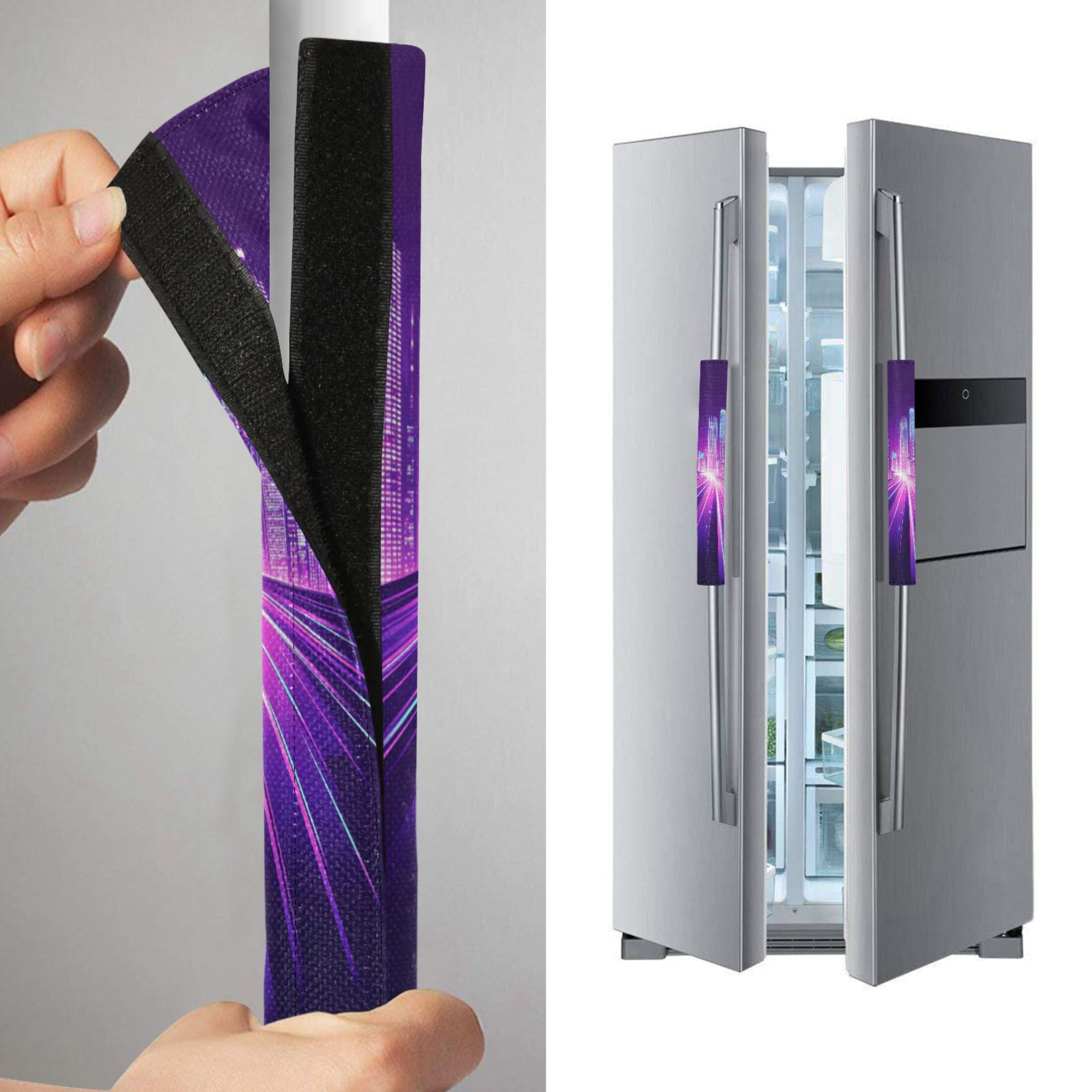 2 Pack Universal Adjustable Appliance Handle Covers for Fridge Oven ...