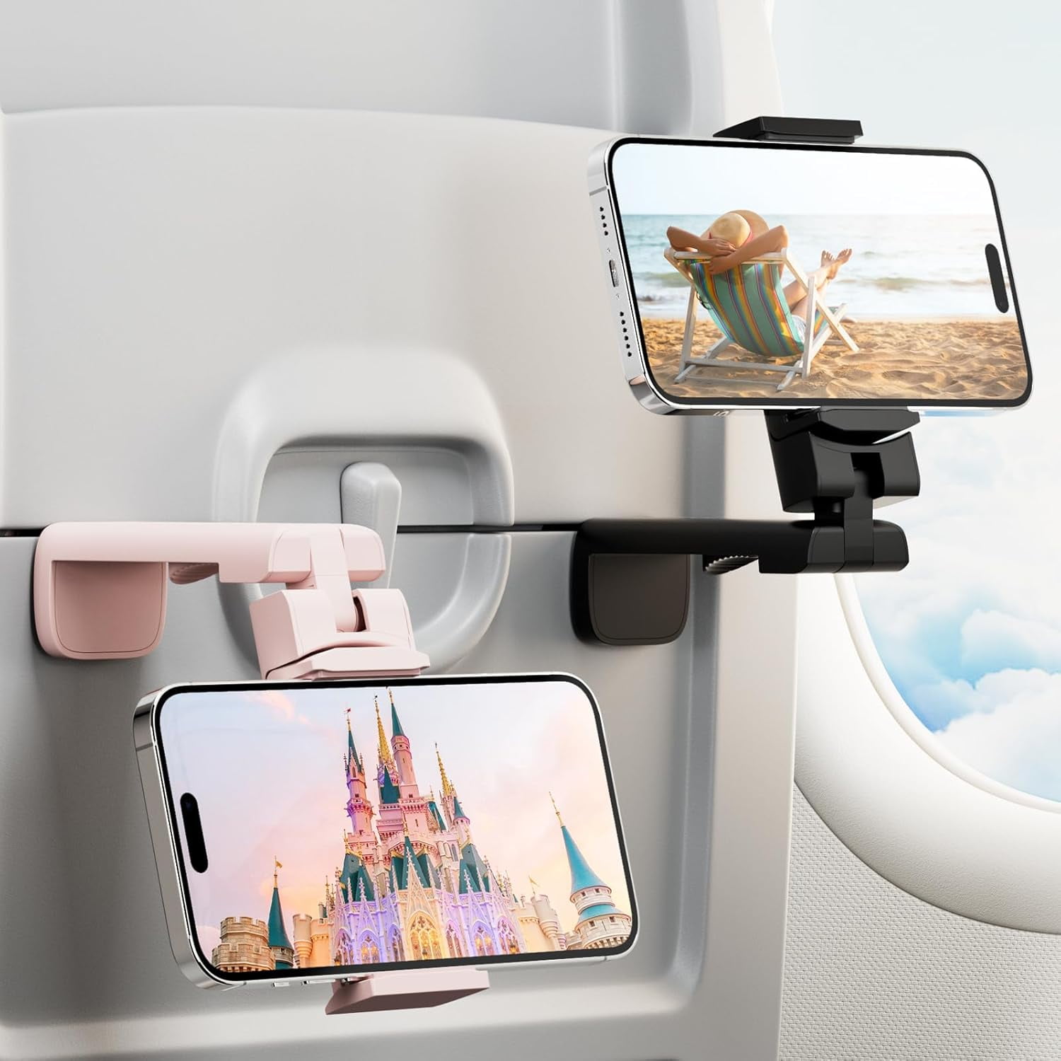 2 Pack Universal Airplane Phone Stand Holder, Klearlook 360 Degree ...