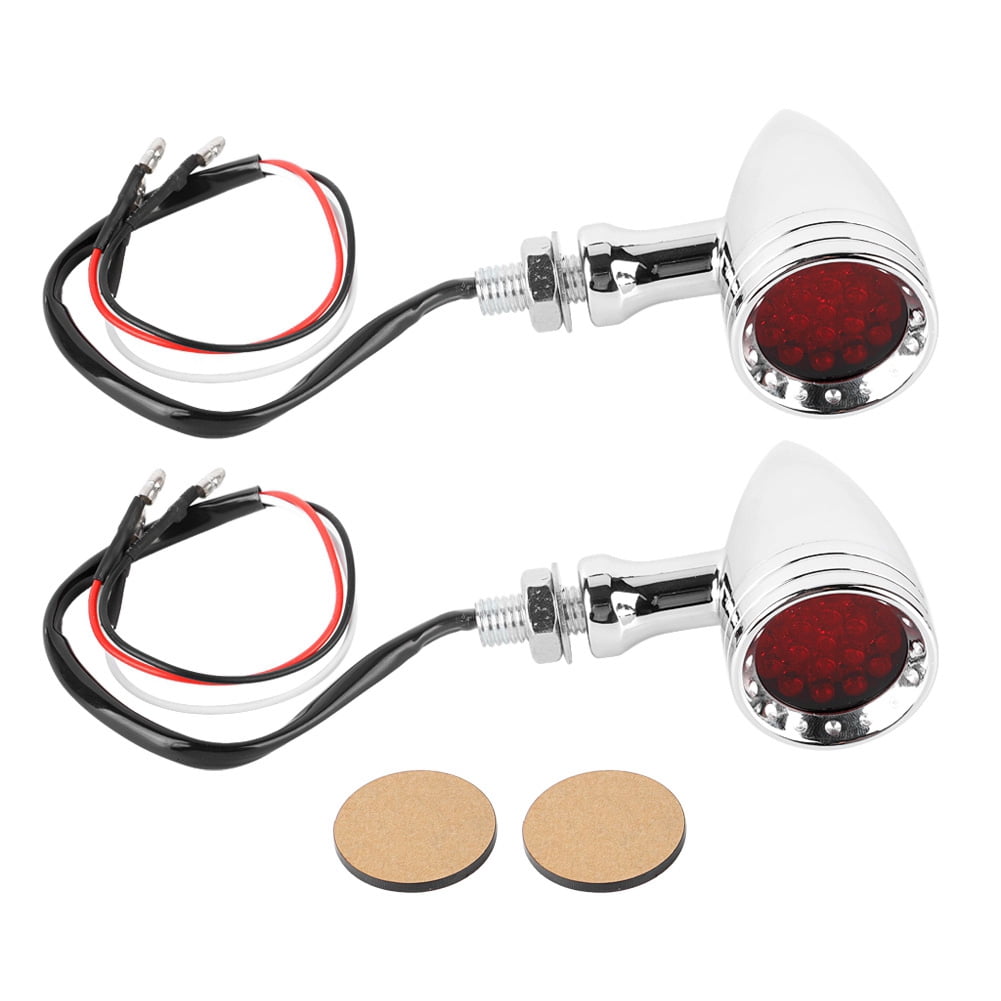 2-Pack Universal Aluminum Alloy LED Bullet Turn Signals for Motorcycles ...