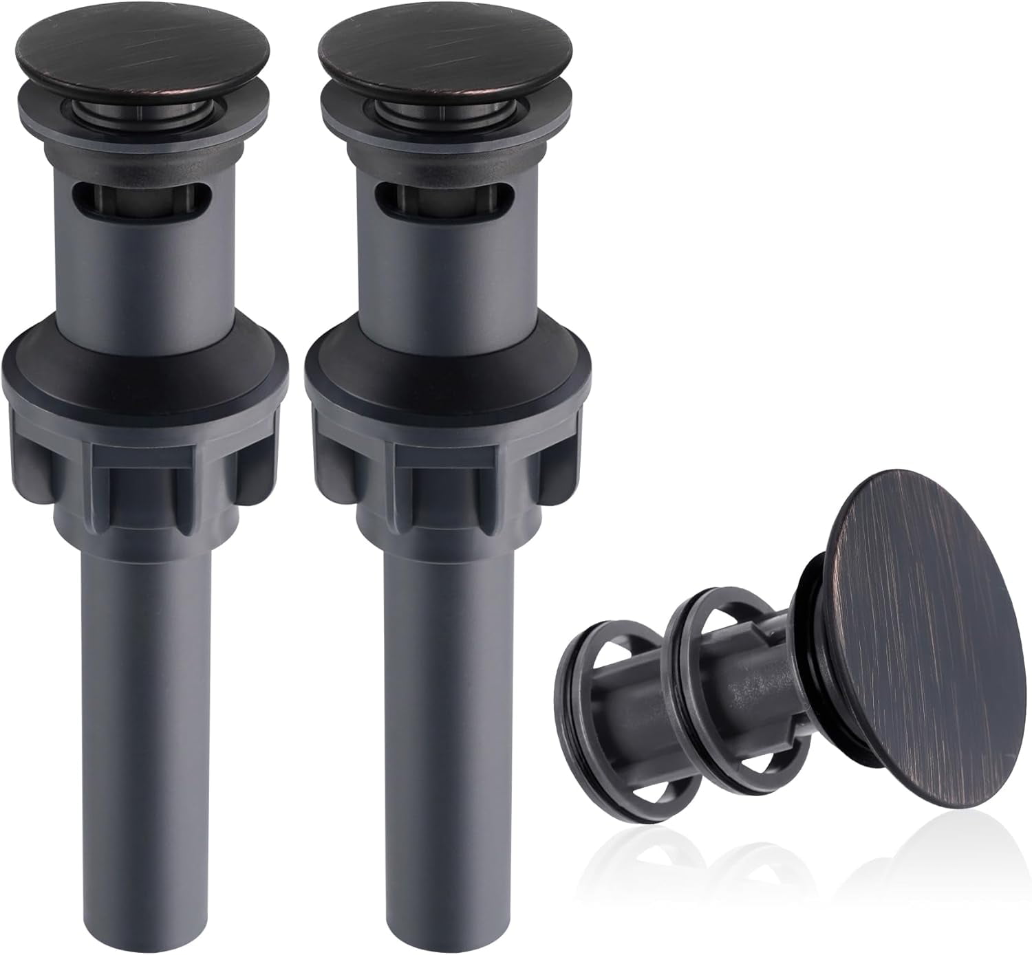 2 Pack Universal Bathroom Sink Drain Stopper, Pop Up Drain Strainer ...