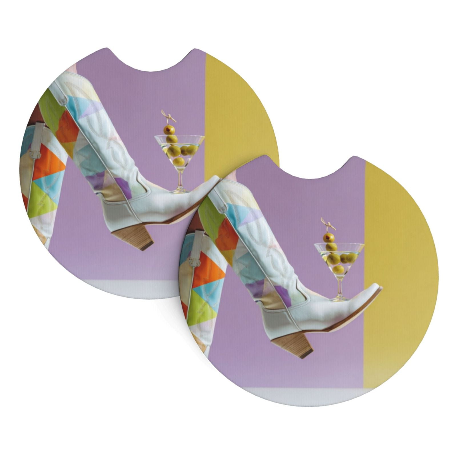 2-Pack Universal Car Cup Holders - Neoprene Rubber, Non-Slip, Heat ...