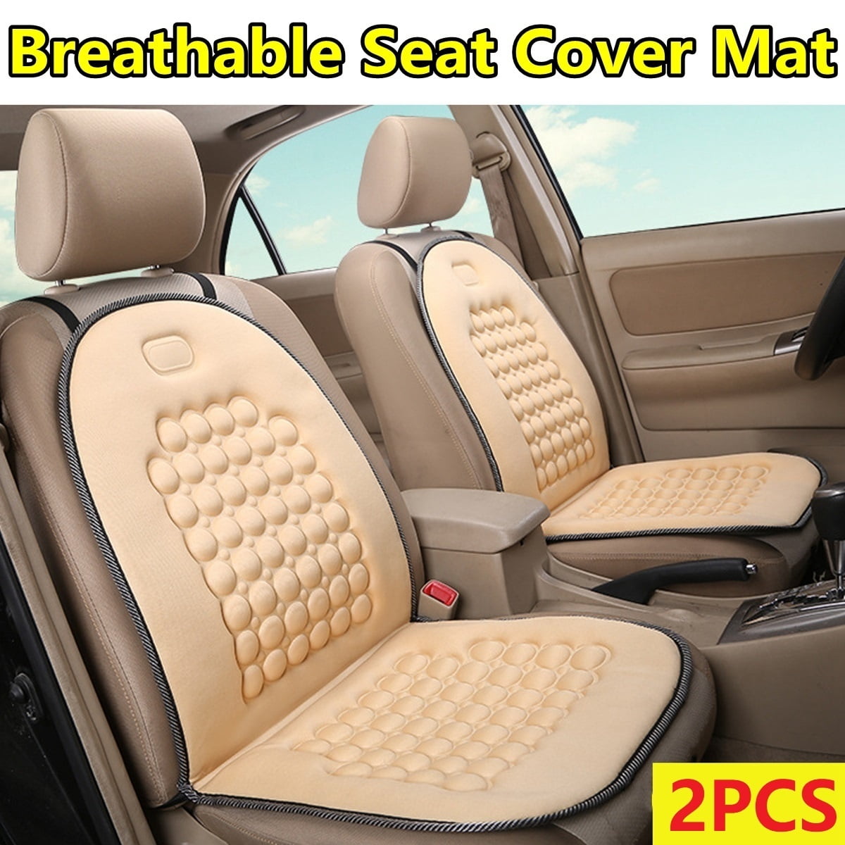 2 Pack Universal Car Front Seat Mat Pad Protector Cushion Cover ...
