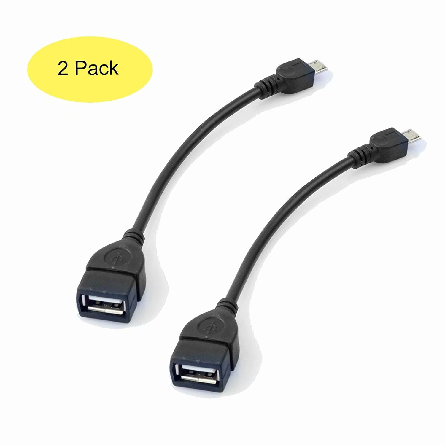 2 Pack Universal OTG Dongle Micro USB Host Cable Male to USB Female ...