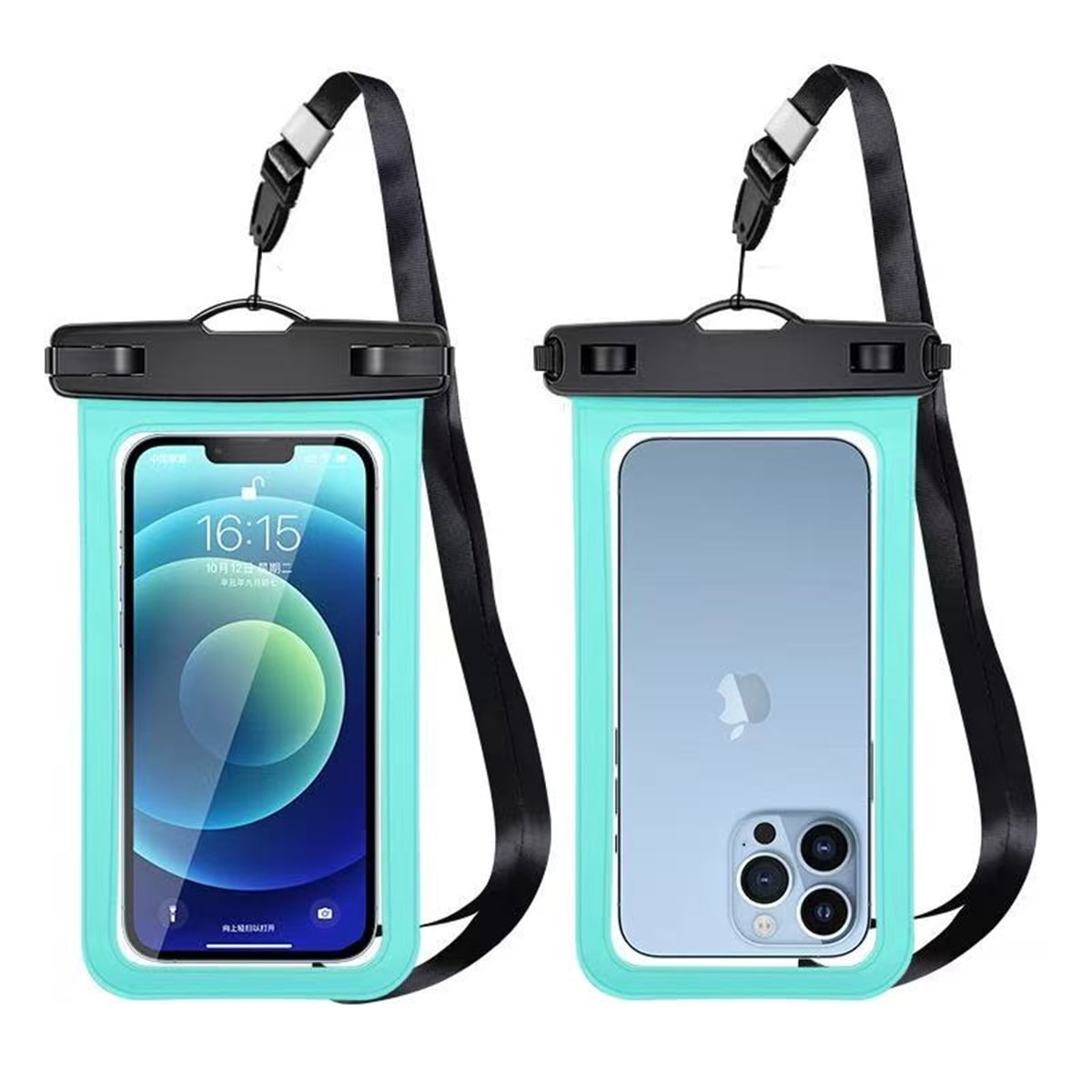 2-Pack Universal Waterproof Phone Pouch, IPX8 Certified Submersible Dry ...