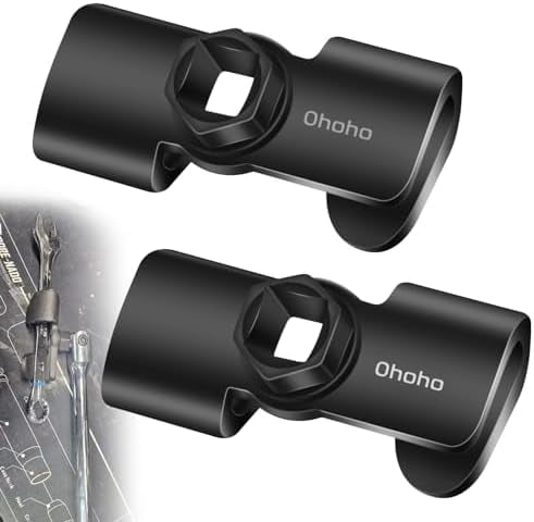 2 Pack Universal Wrench Extender Adaptor for 1/2 inch or 21mm Hex Drive ...