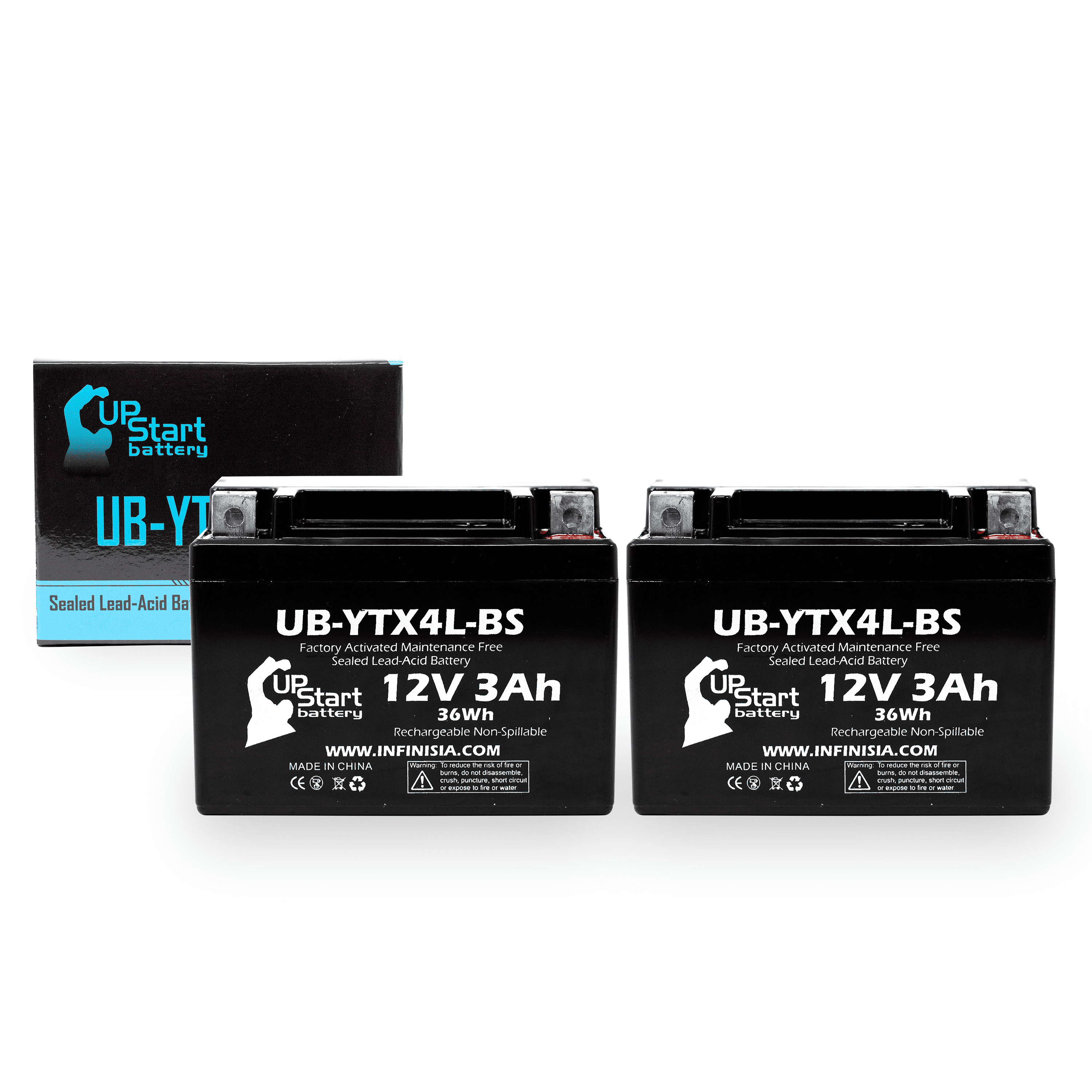 2-Pack UpStart Battery Replacement 1993 Honda XR250L 250CC Factory ...