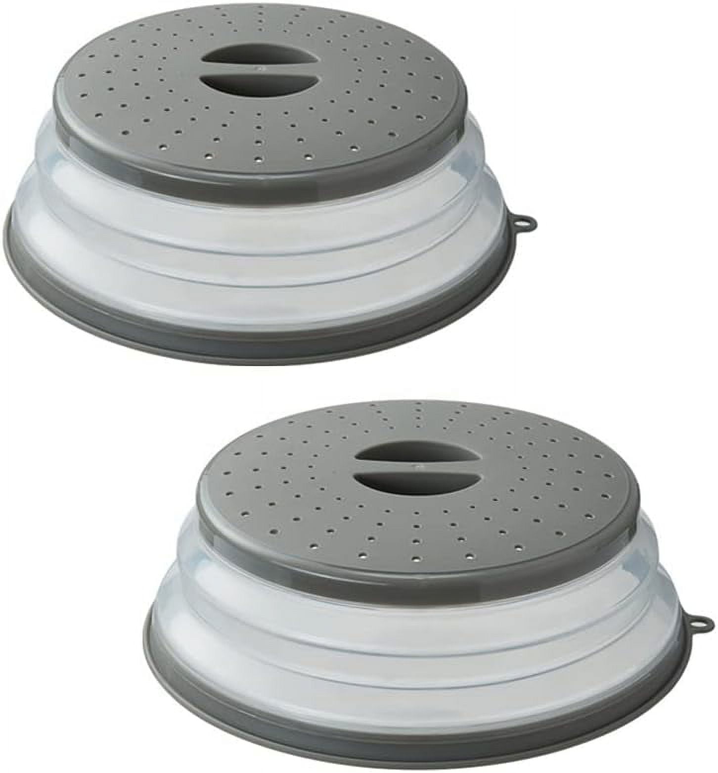 2 Pack Upgrade Collapsible Microwave Lid, 10.5 inches with Hook Hole ...