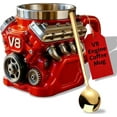 2 Pack Upgrade Personalized V8 Engine Coffee Mug with Spoon, 11 Oz ...
