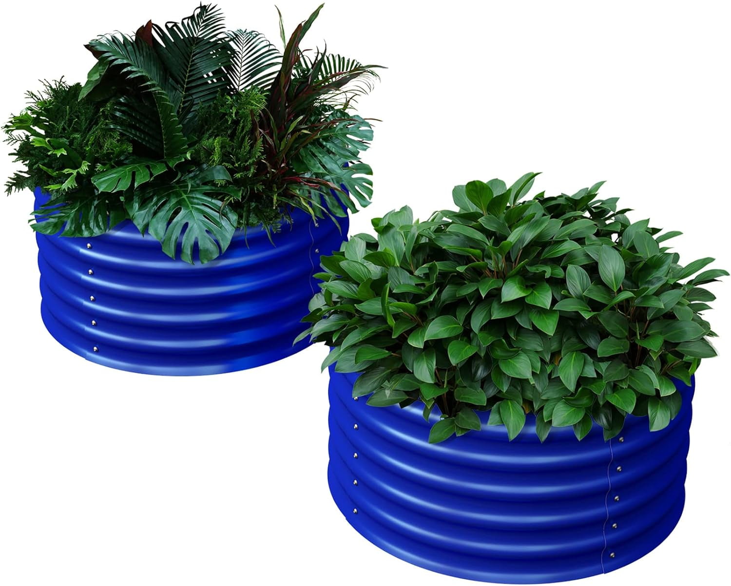 2 Pack Upgrade Round Raised Garden Bed 17" X 24", Urban Vegatable ...