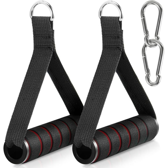 2 Pack Upgraded Exercise Handles, Gym Handle Equipment for Cable ...