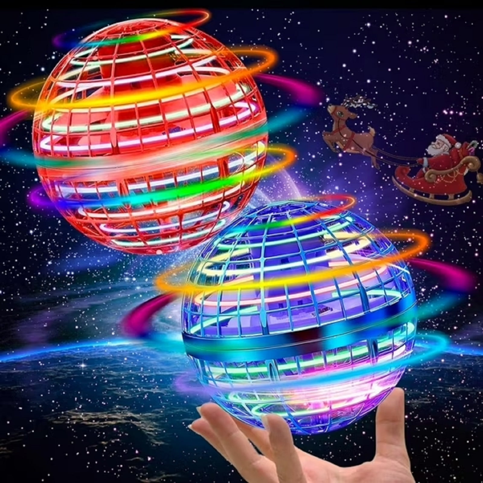 2 Pack Upgraded Flying Ball Toy, Flying Orb Ball,Hover Boomerang Ball ...