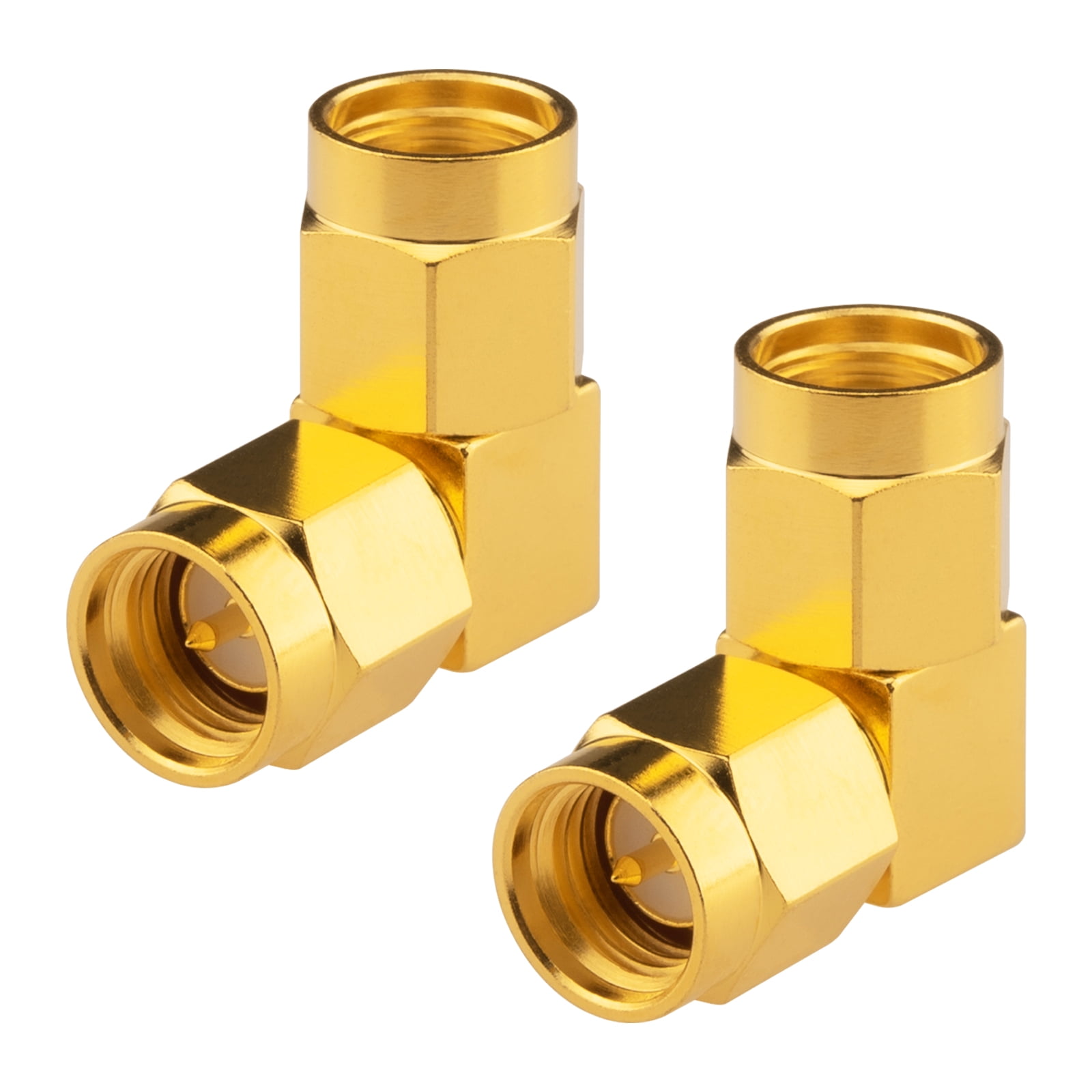 2-Pack Upgraded SMA 90 Degree Adapter Elbow SMA Male to RP-SMA Female ...
