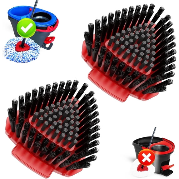 2 Pack Upgraded Spin Mop Replace Scrub Mop Brush Compatible with O ...
