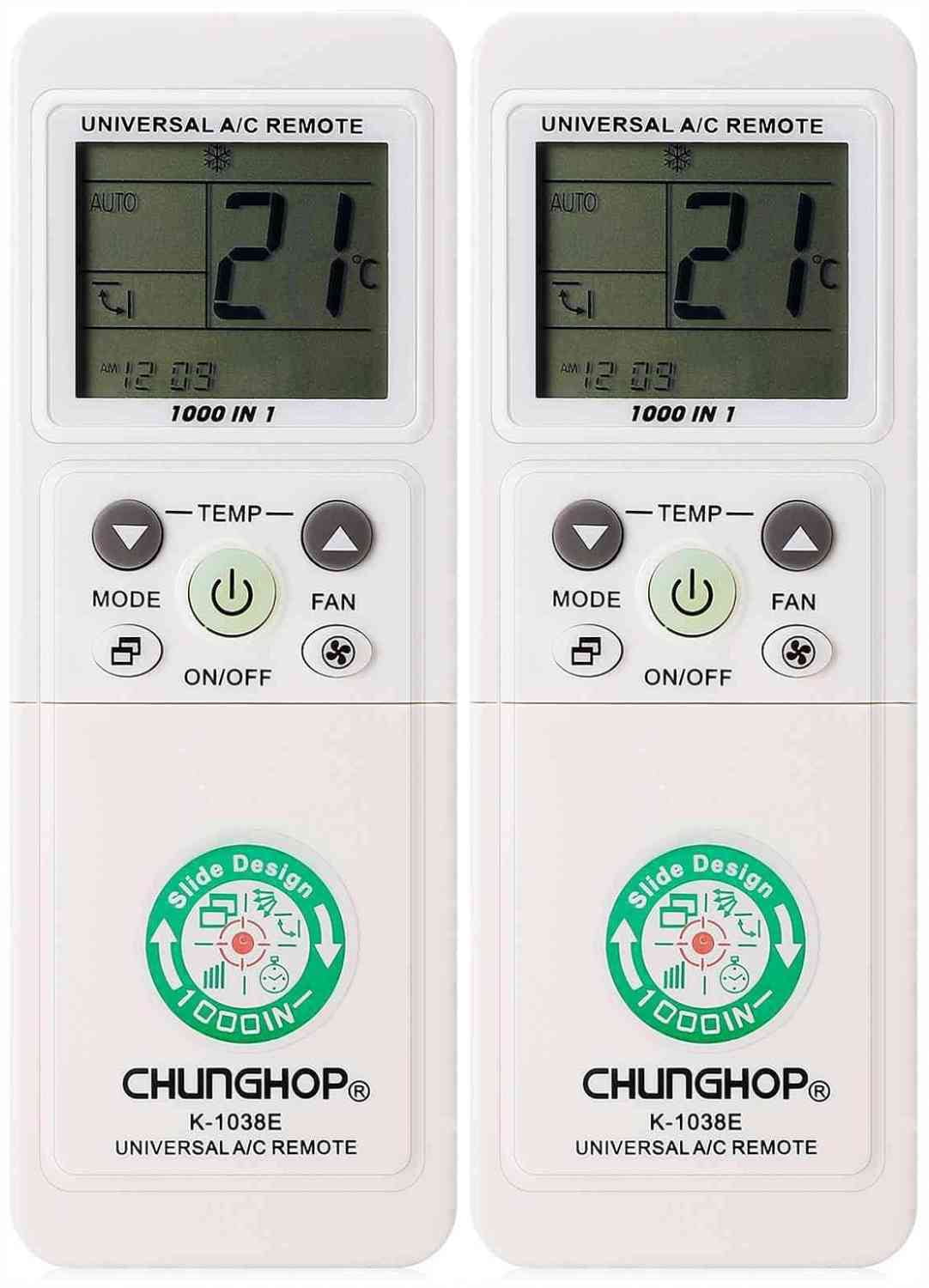 2 Pack of UrbanX (Upgraded) Universal Air Conditioner Remote Control ...