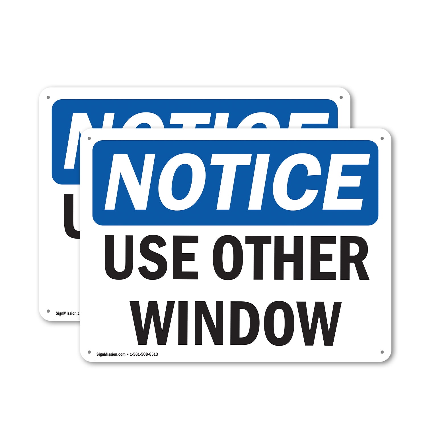 (2 Pack) Use Other Window OSHA Notice Sign 10 Inch X 7 Inch Plastic ...