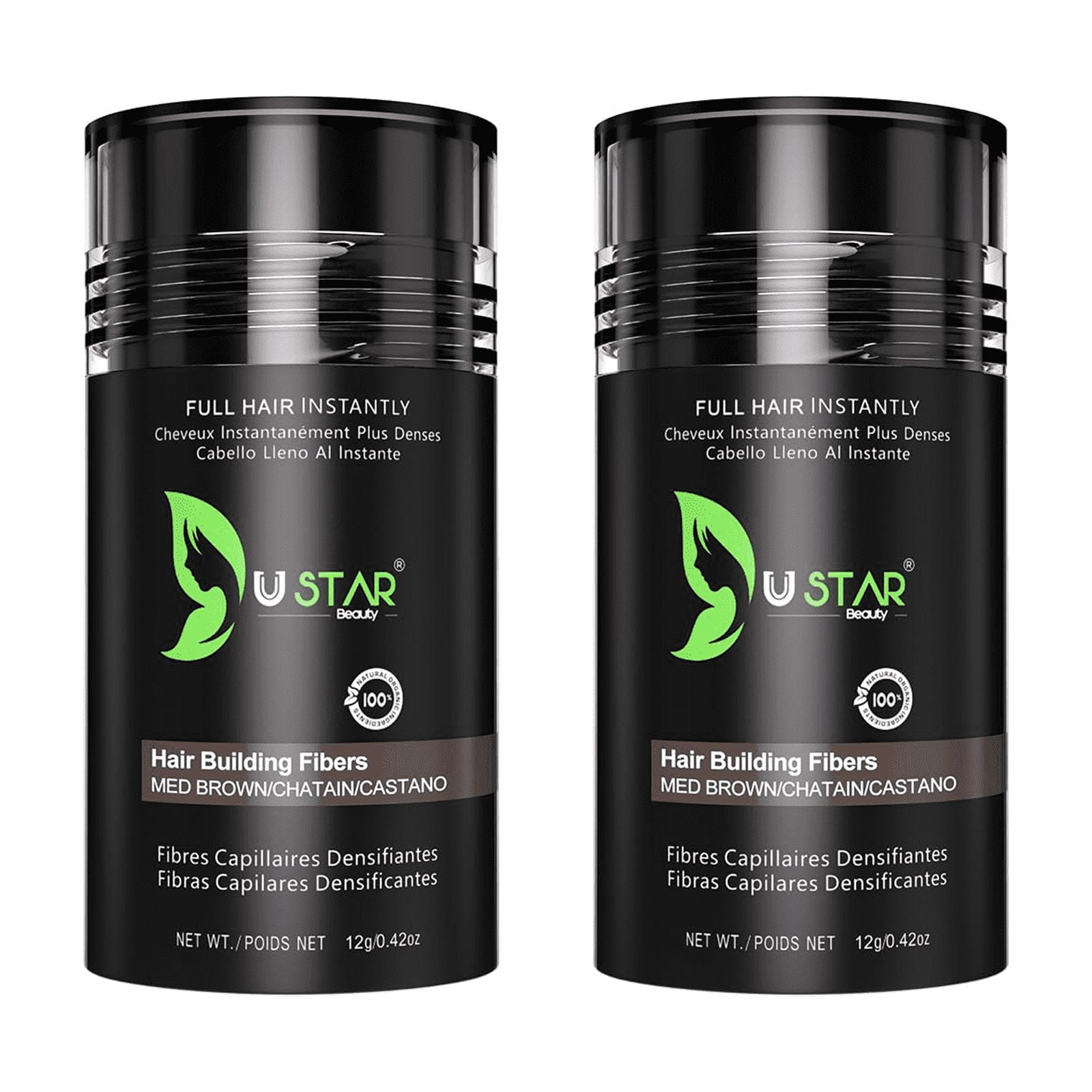 2 Pack - Ustar Hair Building Fiber for Bald Spot and Thinning Hair ...