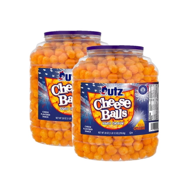 2 Pack | Utz Cheeseball Barrel (28 oz.) - Walmart.com