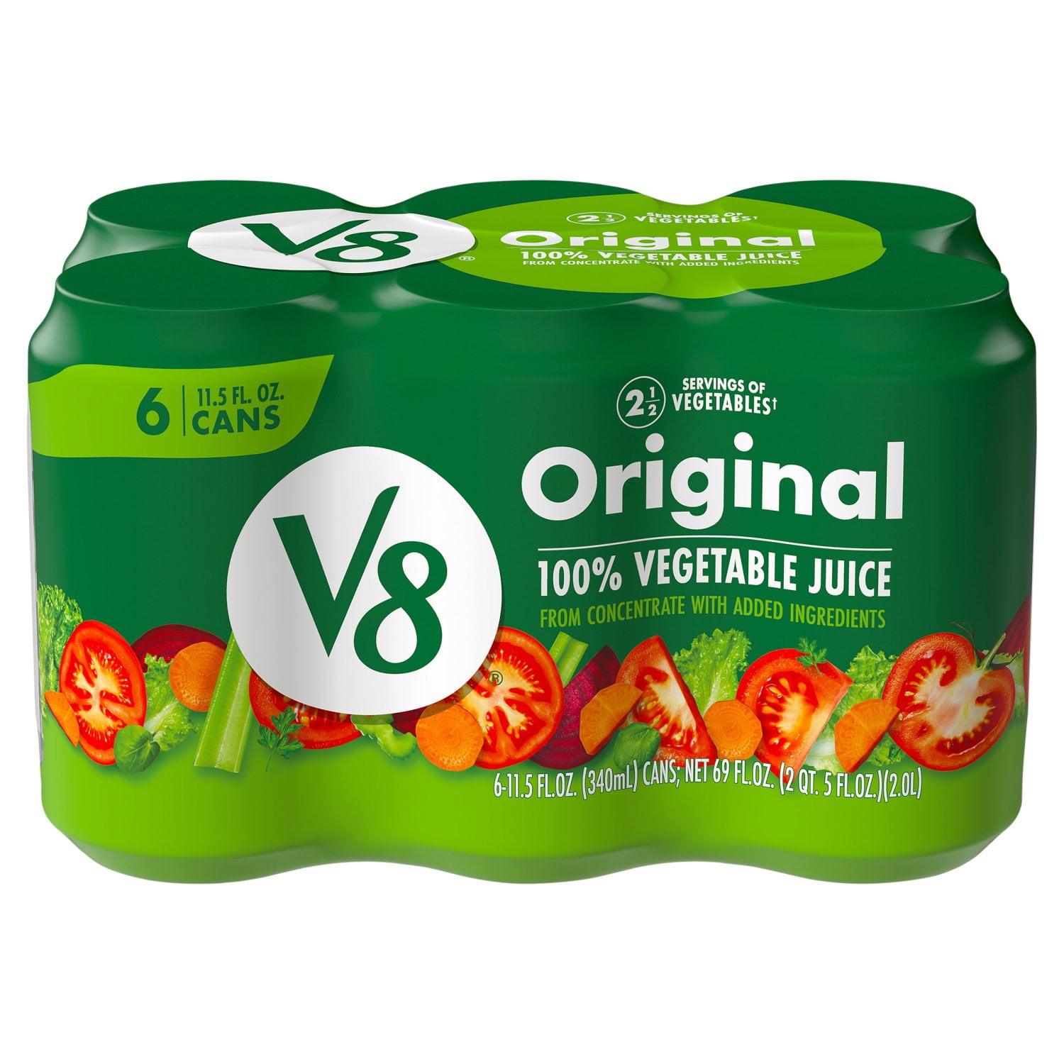 2 Pack - V8 Vegetable Juice Original 6Pk-11.5 Oz Package May Vary ...