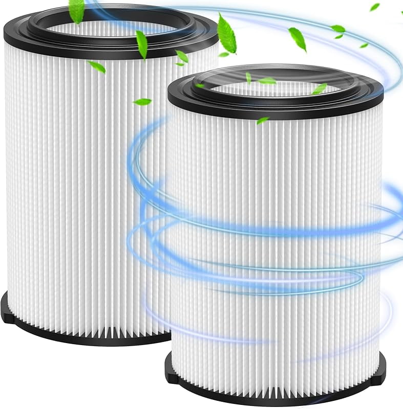 2 Pack VF4000 Replacement Filter for RIDGID, Standard Wet/Dry Vac ...