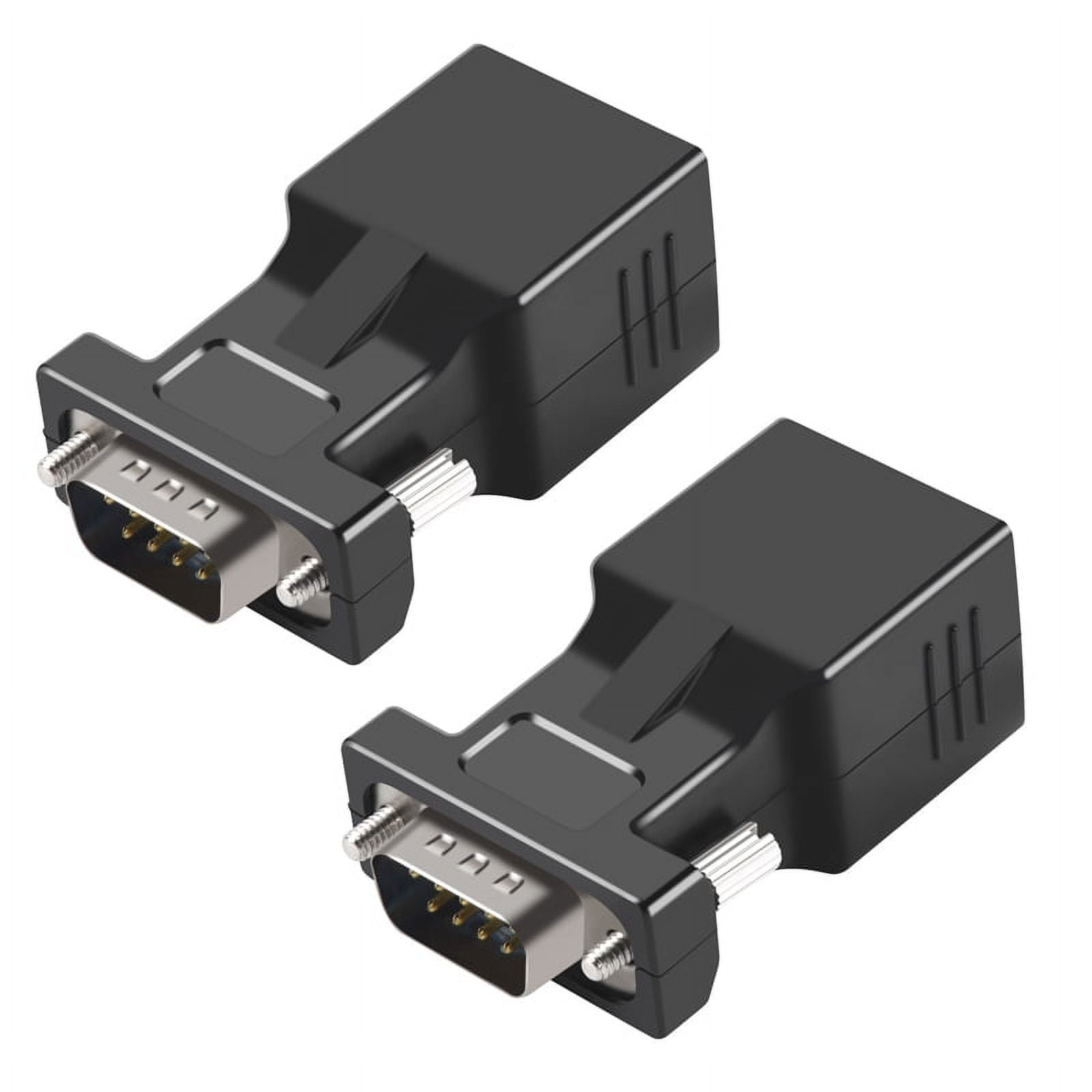 2 Pack VGA Extender Male to RJ45 CAT5 CAT6 20M Network Cable Adapter ...