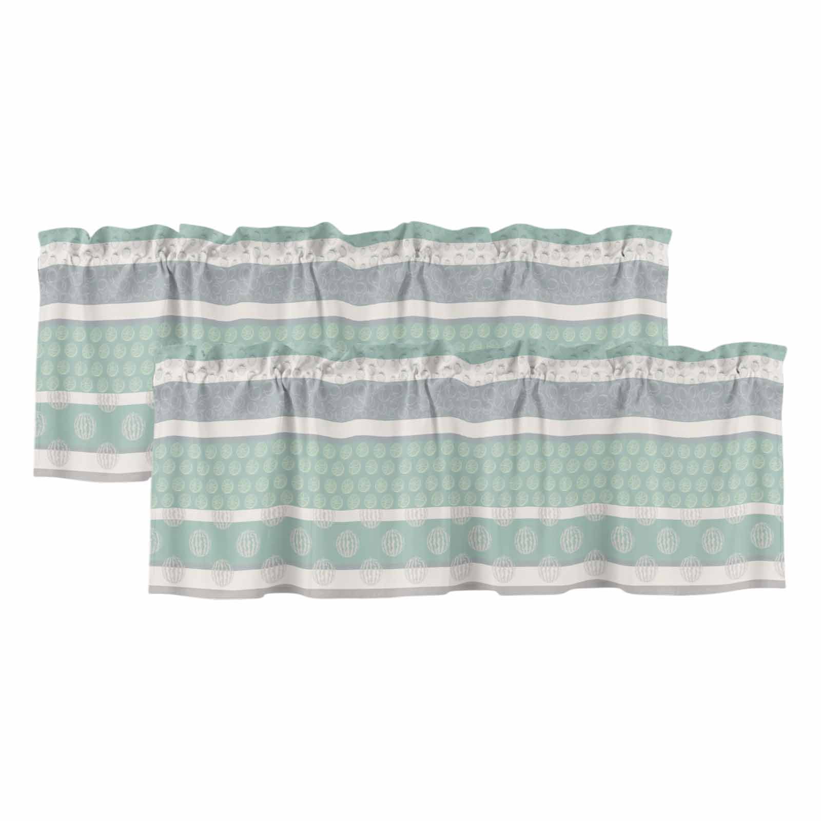 2 Pack Valances for Window, Farm Fruits Short Curtains for Kitchen ...
