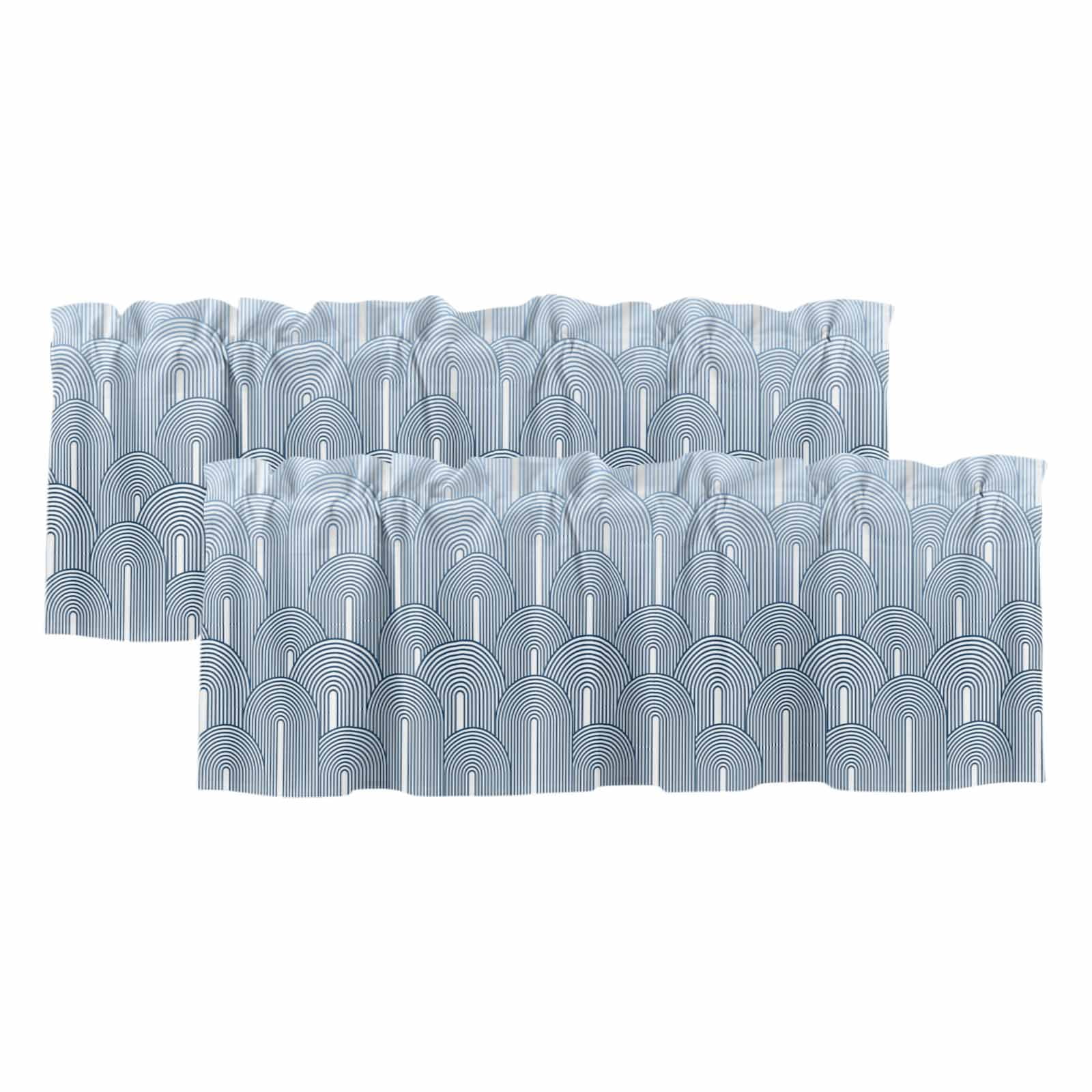2 Pack Valances for Window, Ombre Short Curtains for Kitchen Bedroom ...