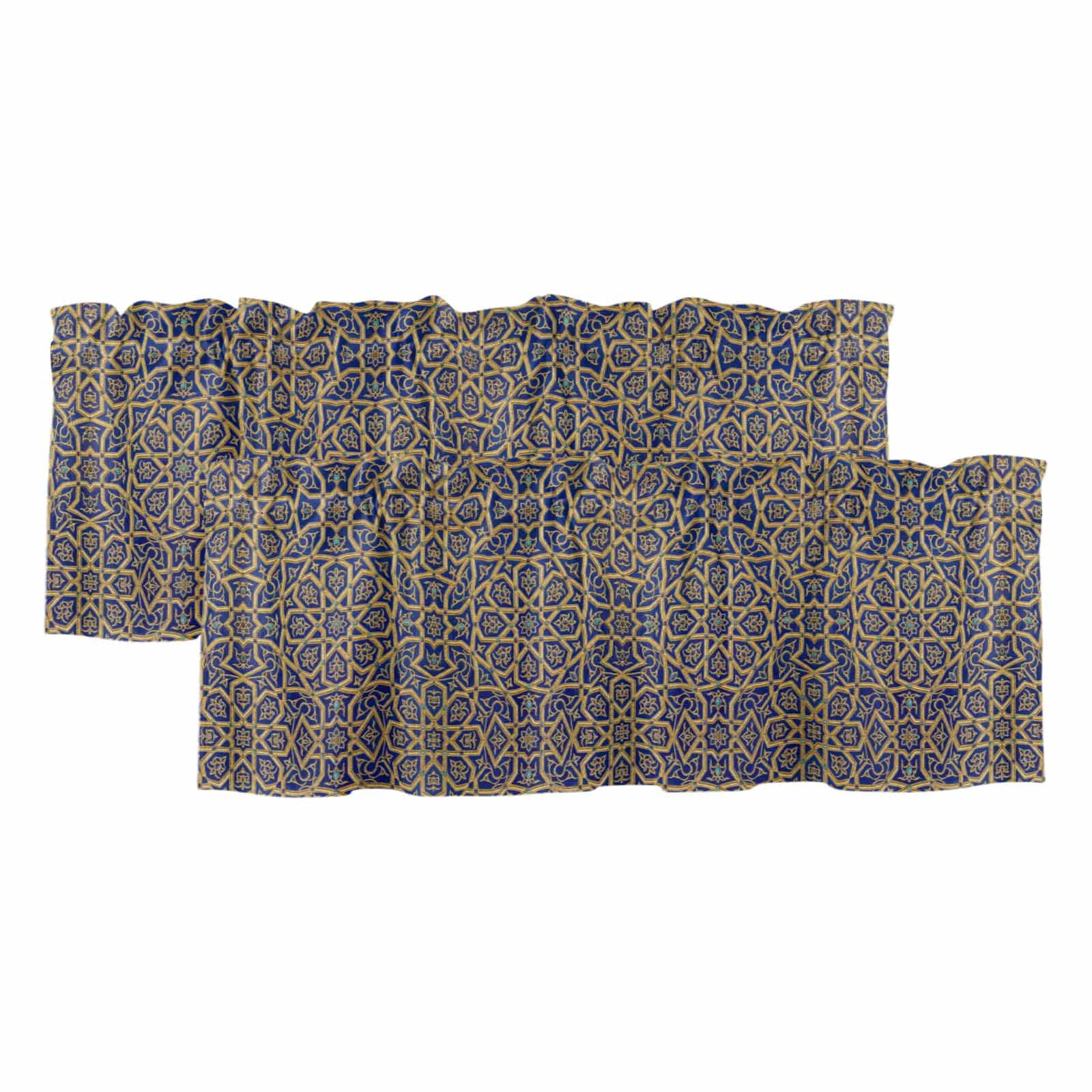 2 Pack Valances for Window, Vintage Mediterranean Short Curtains for ...