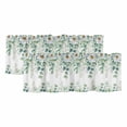 2 Pack Valances for Windows 42 x 12 Inch, Green Eucalyptus Leaves ...