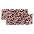 2 Pack Valances for Windows 42 x 18 Inch, Red Flamingo Decorative ...