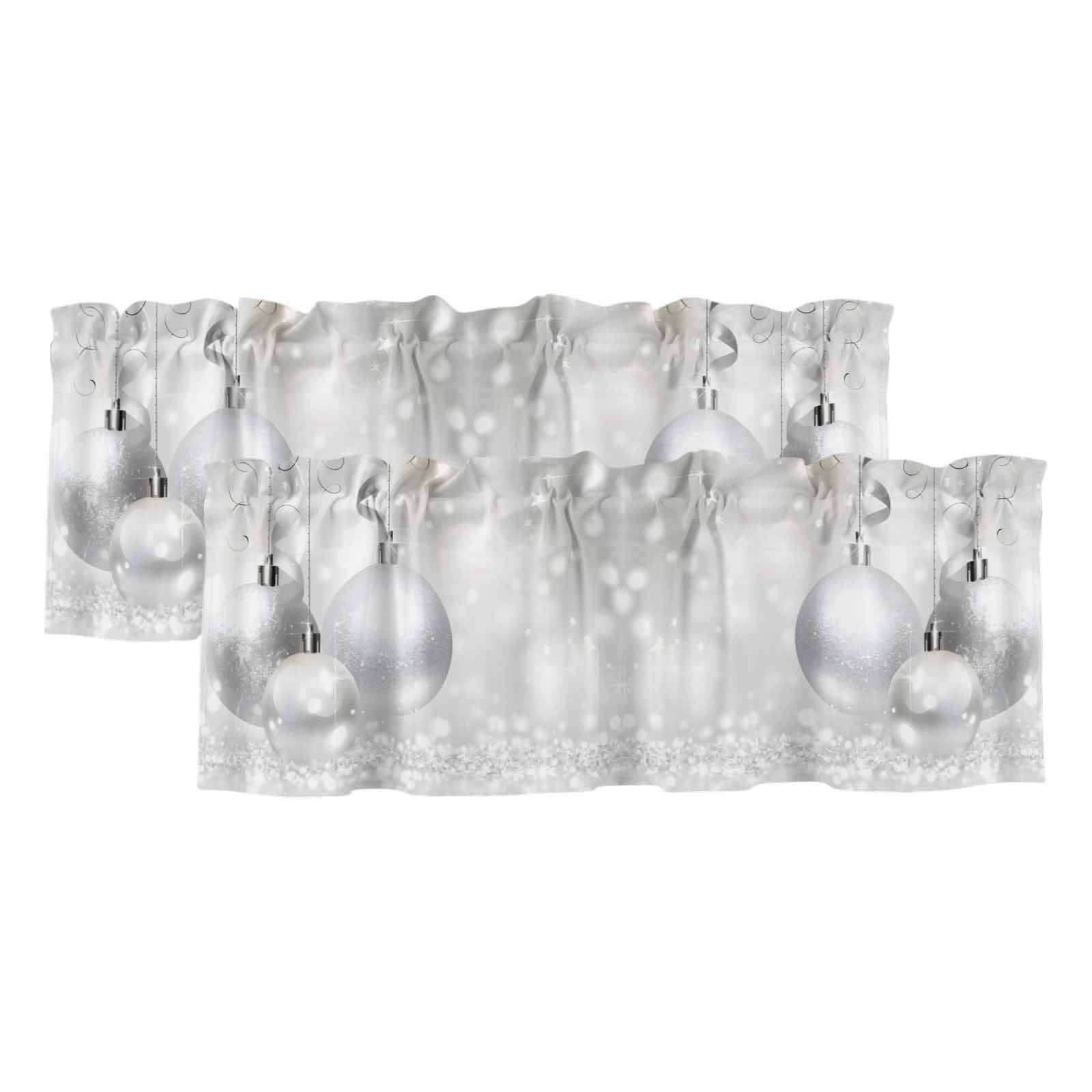 2 Pack Valances for Windows, Christmas Window Valances for Living Room ...