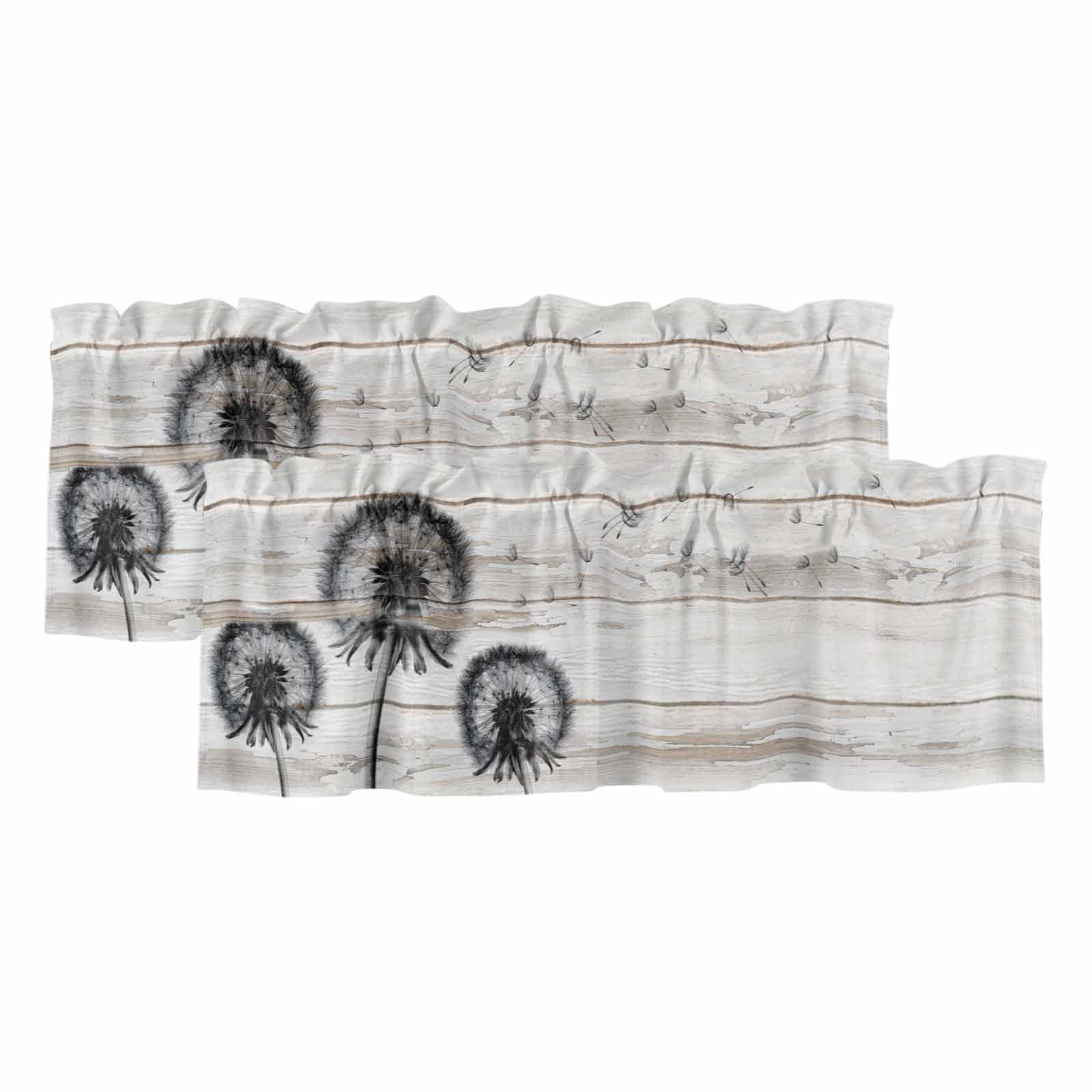2 Pack Valances for Windows, Farmhouse Flowers Window Valances for ...