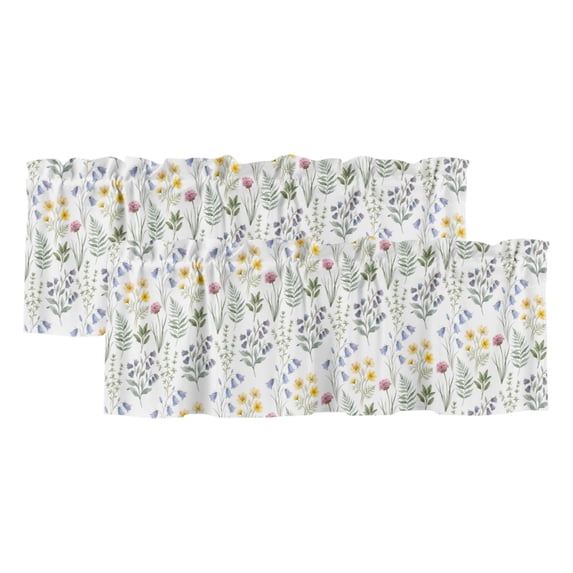 2 Pack Valances for Windows, Farmhouse Summer Floral Window Valances ...