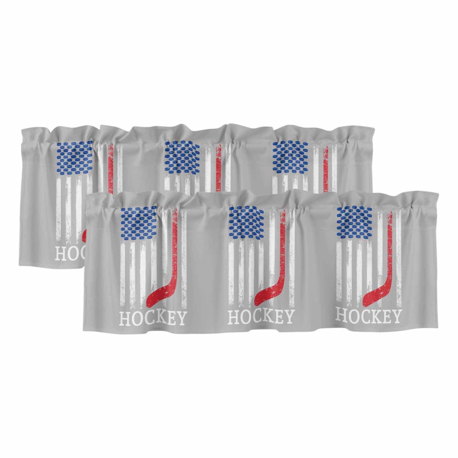 2 Pack Valances for Windows, Gray American Flag Window Valances for ...