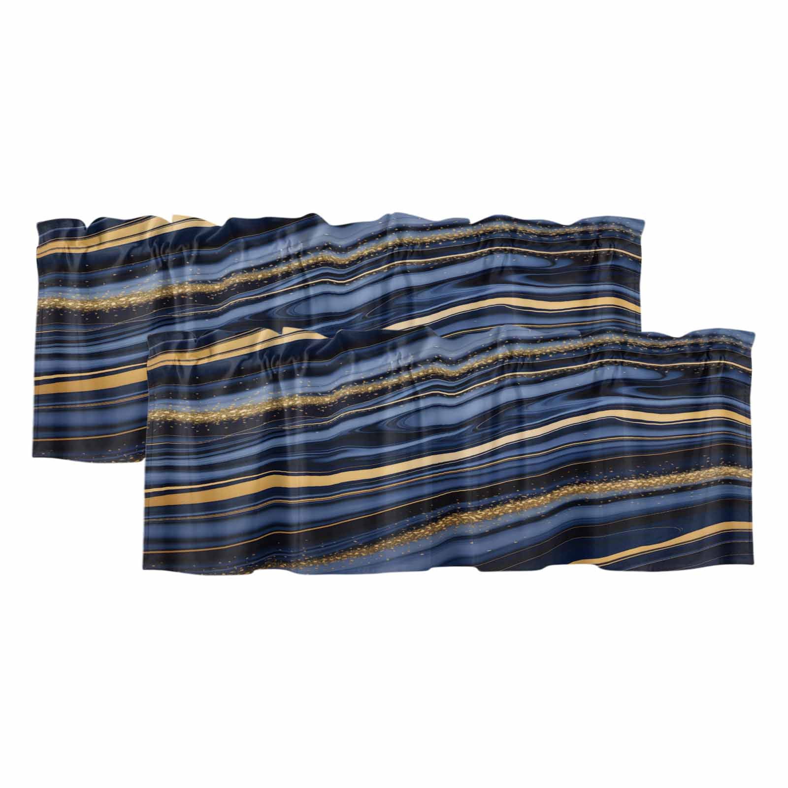 2 Pack Valances for Windows, Marble Window Valances for Living Room ...
