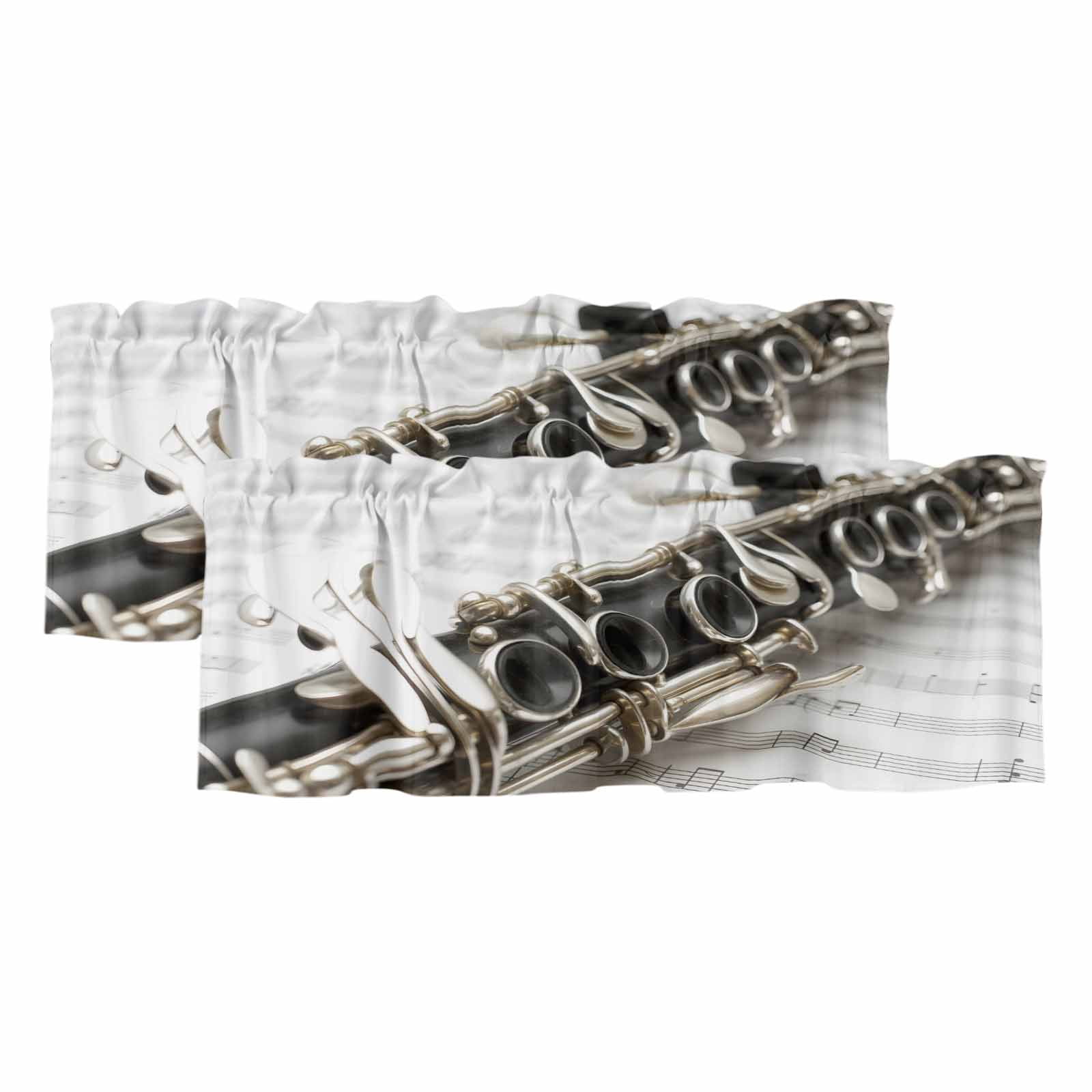 2 Pack Valances for Windows, Musical Instrument Window Valances for ...