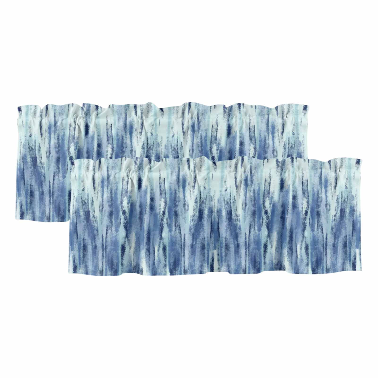 2 Pack Valances for Windows, Navy Blue Vintage Window Valances for ...