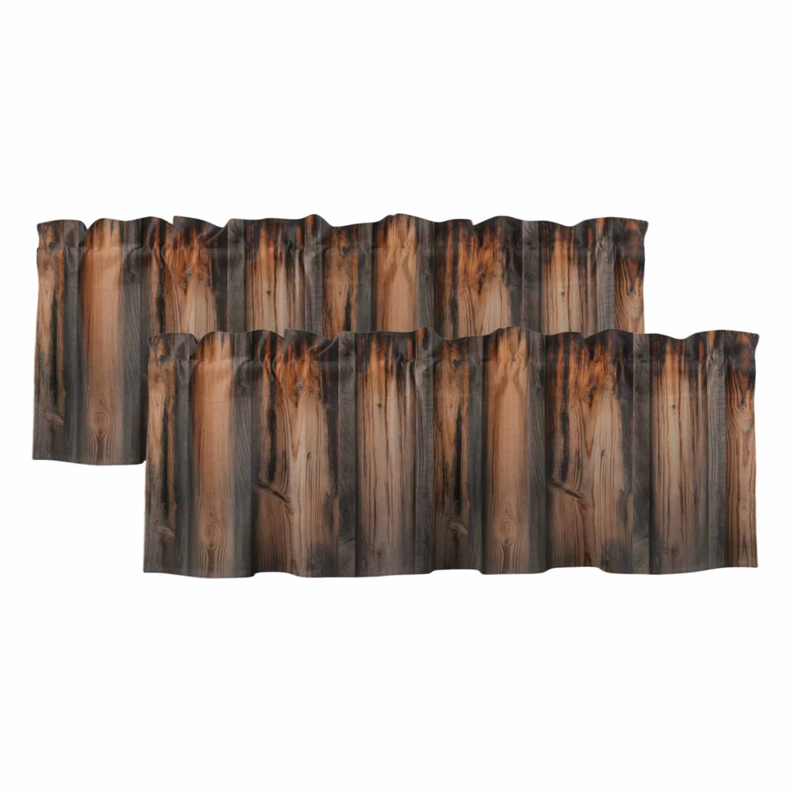 2 Pack Valances for Windows, Retro Farmhouse Window Valances for Living ...