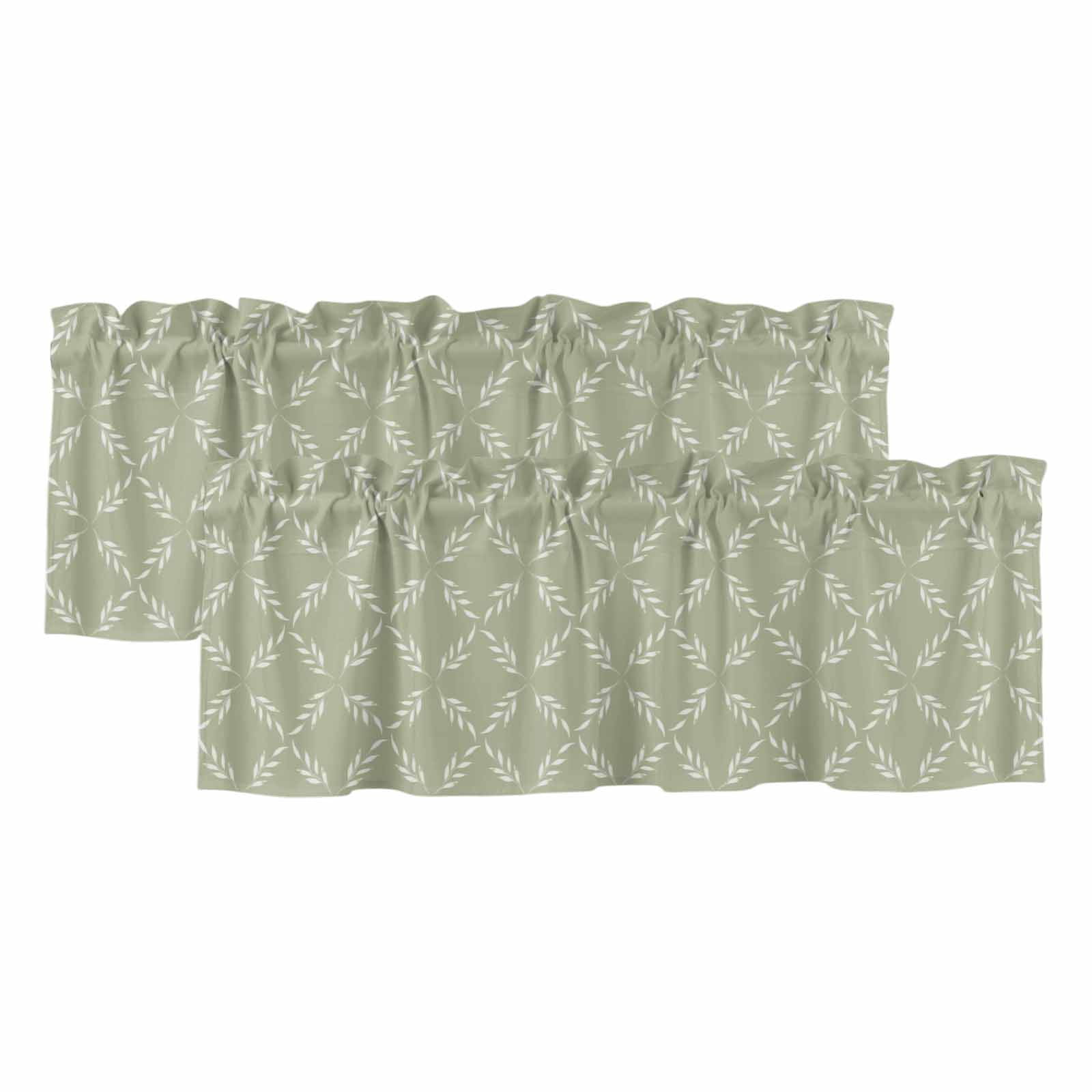2 Pack Valances for Windows, Sage Green Window Valances for Living Room ...