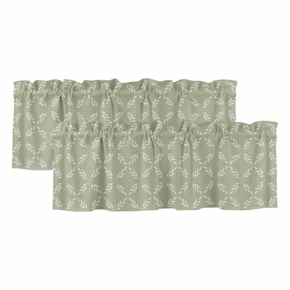 2 Pack Valances for Windows, Sage Green Window Valances for Living Room ...