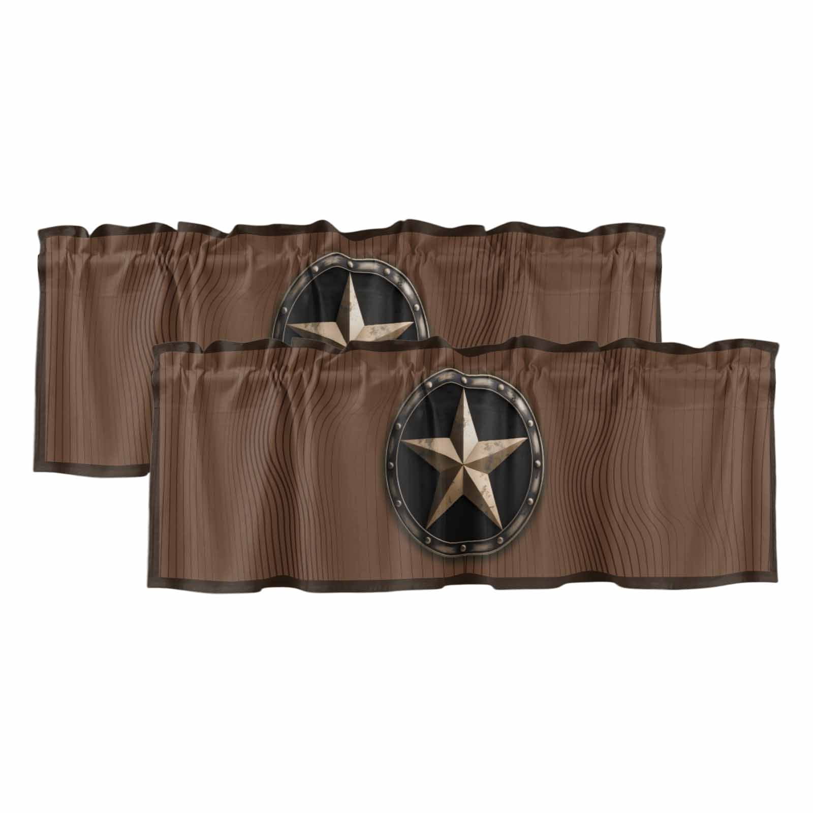 2 Pack Valances for Windows, Vintage Texas Star Window Valances for ...