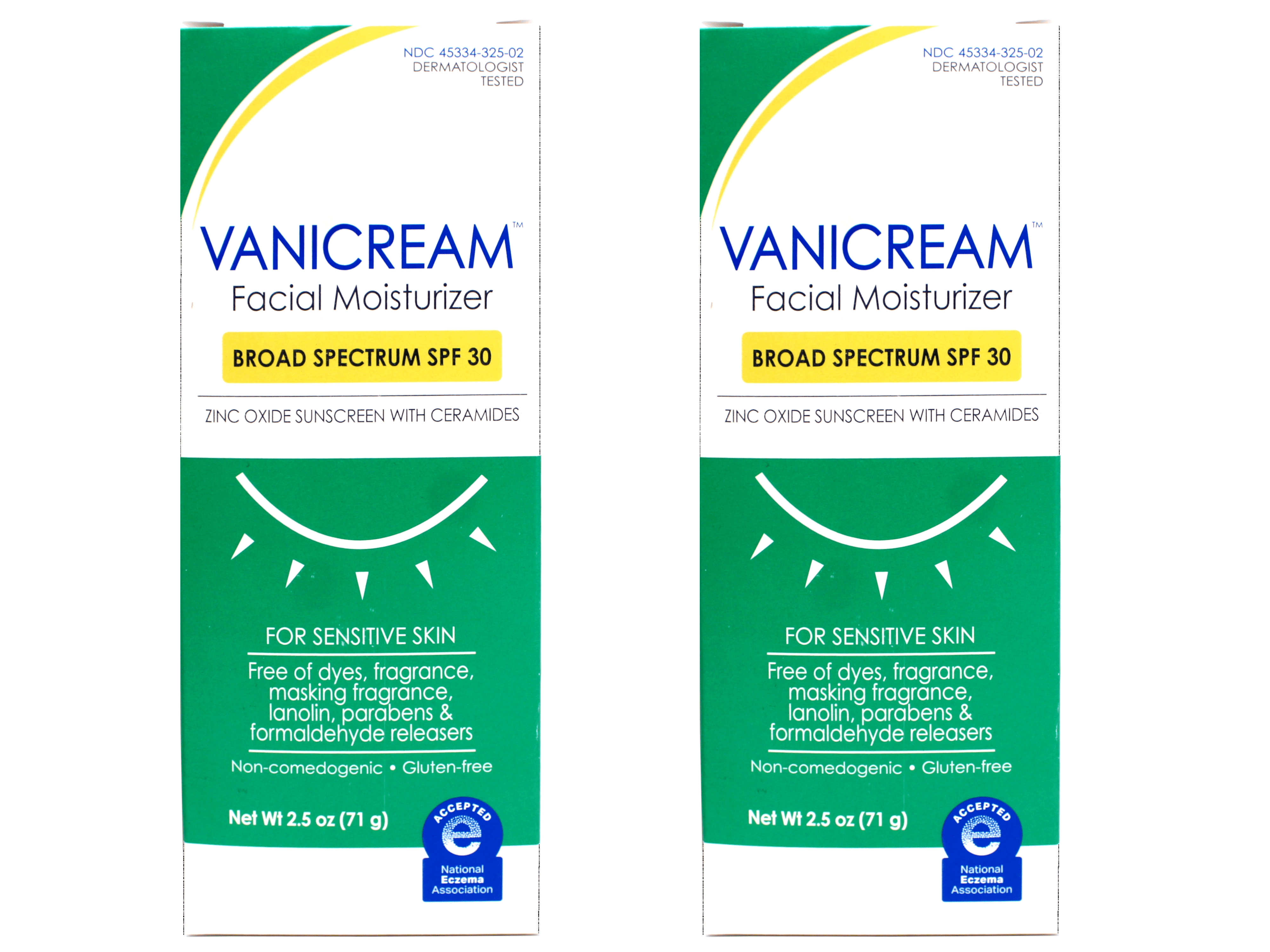 2 Pack - Vanicream Facial Moisturizer with SPF 30, Sunscreen with ...