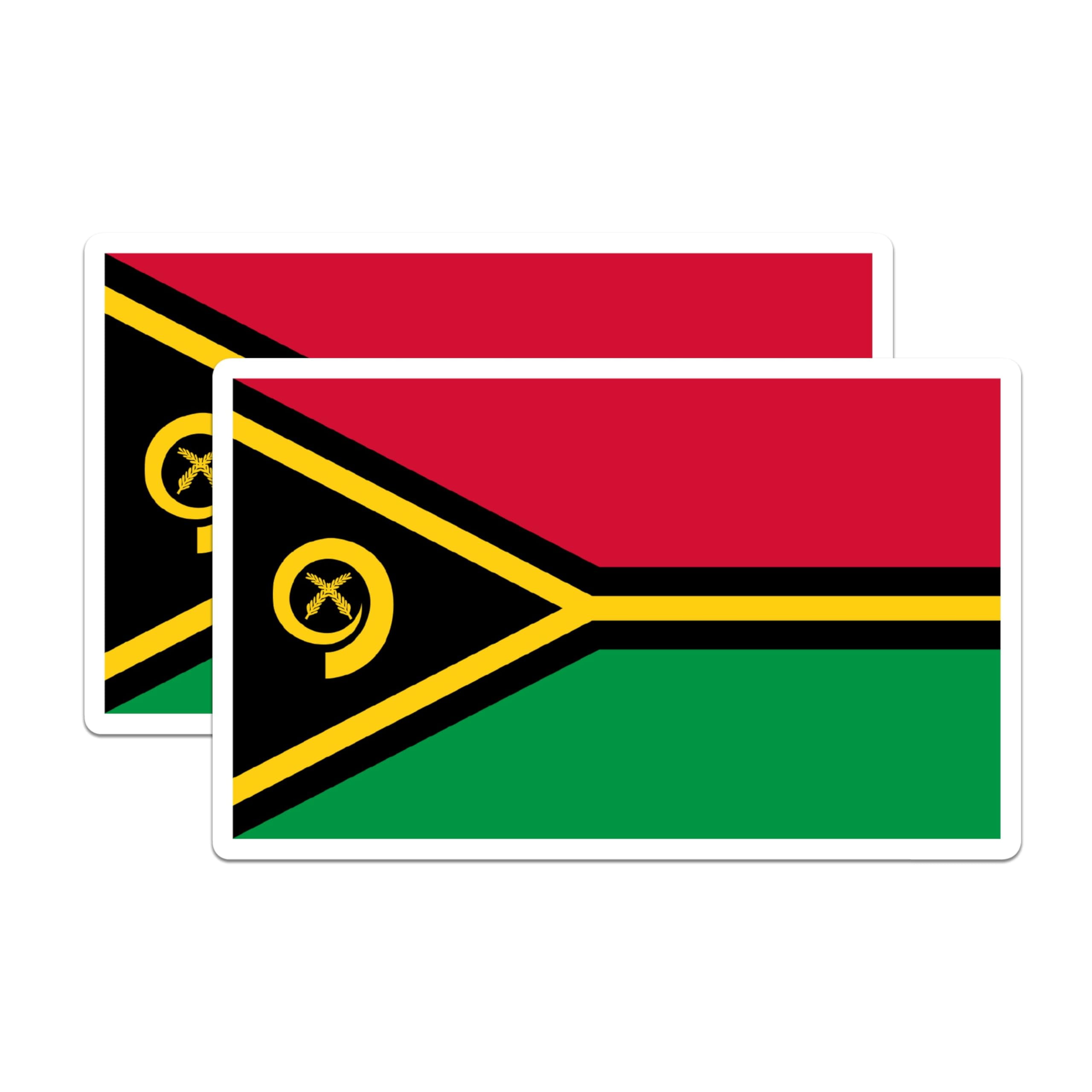 (2 Pack) Vanuatu World Flag Magnets - Pride - 5 Inches On Longest Side ...