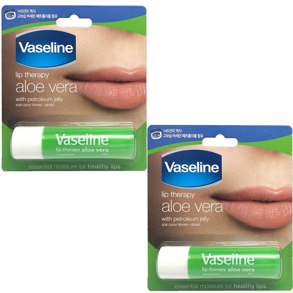 (2 Pack) Vaseline Lip Therapy Aloe Vera Lip Balm, 0.16oz - Walmart.com
